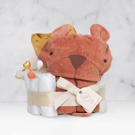 Snuggle Bear Diaper Cake for Baby Boy| Gift Hampers HK