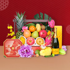 Moonlight Fruit Hamper with Peninsula Mooncake and Wine or Champagne ...